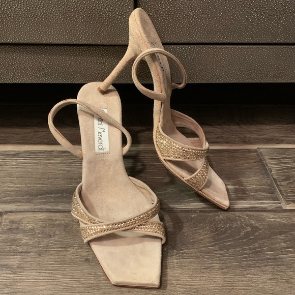 Santini Mavardi | Shoes | Santini Mavardi Crystal Nude Tan Sandals ...